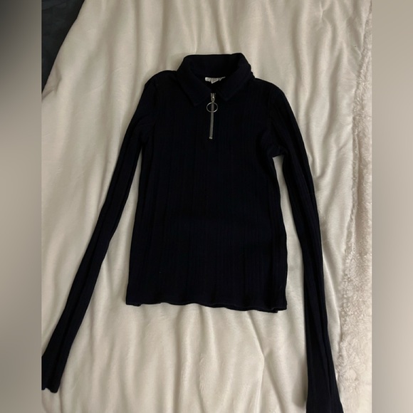 Topshop | Tops | Topshop Zip Front Top | Poshmark